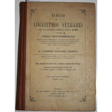Tablas de los Logaritmos Vulgares de los números desde 1 hasta 20 000